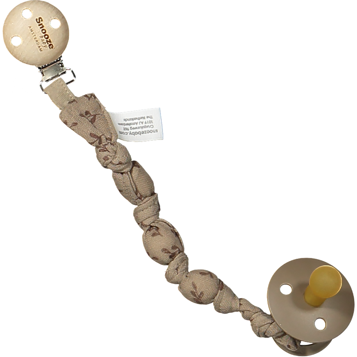 Organic Pacifier cord Hazel Brown – Snoozebaby